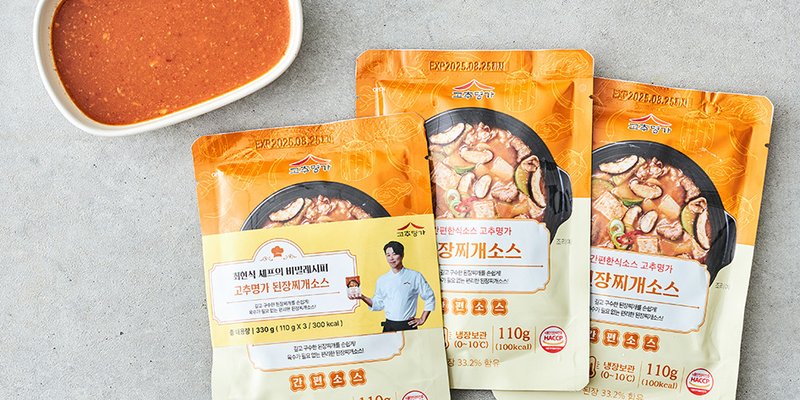 [고추명가] 된장찌개 소스 (110gX3팩) - 마켓컬리